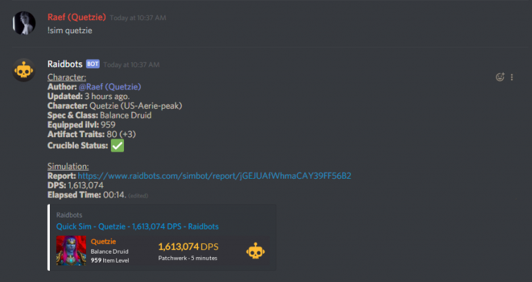 New Discord bot: Raidbots! | Ministry of Defense